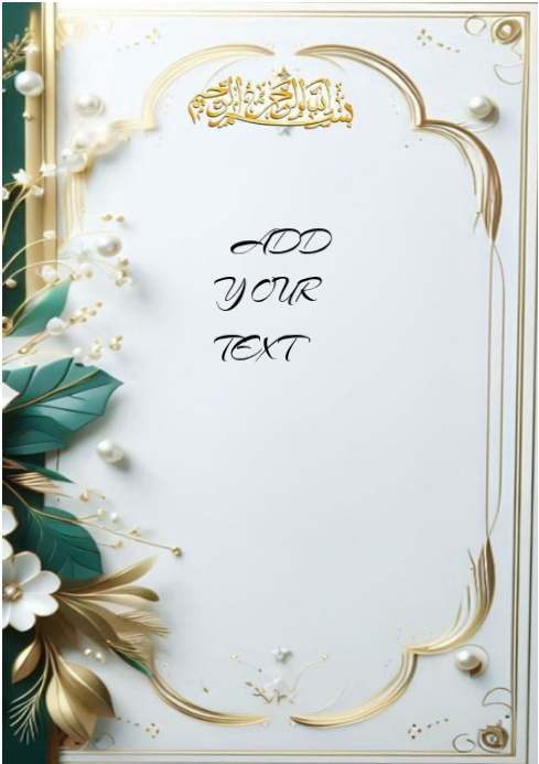 Floral Frame A4 Template | PosterMyWall