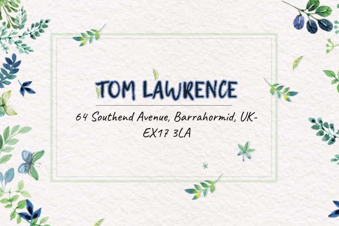 Copy of Floral frame adress label | PosterMyWall