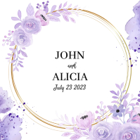 Wedding Invitation Floral Frame Instagram Template | PosterMyWall
