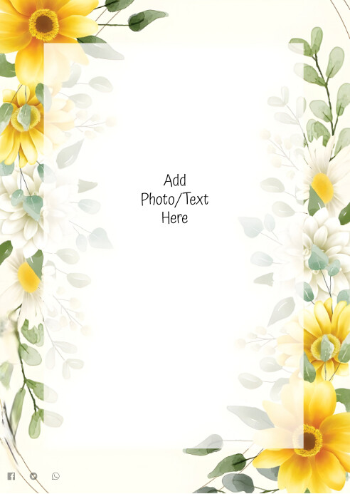 Floral Frame template | PosterMyWall