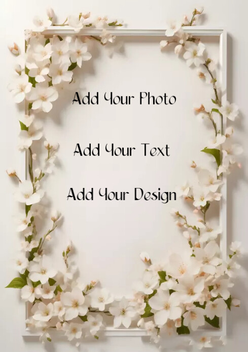 Copy of Floral Frame Template | PosterMyWall