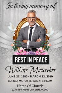 Funeral Announcement Poster Template | PosterMyWall