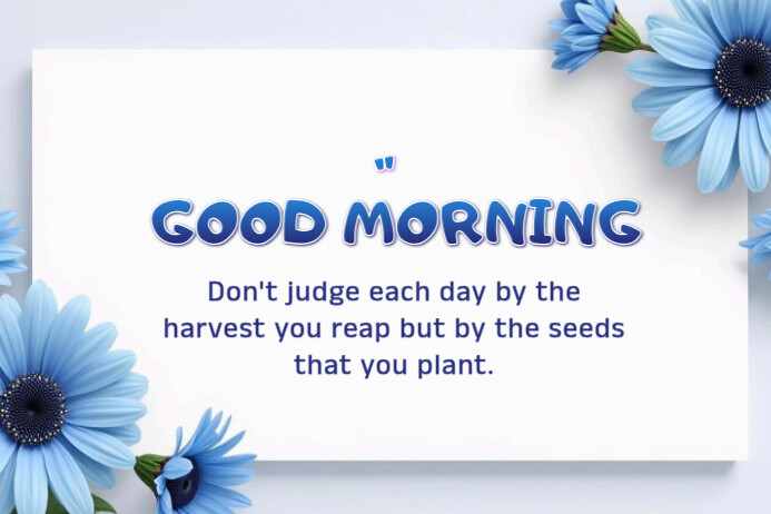 Plantilla de Floral Good Morning Banner 4' × 6' | PosterMyWall