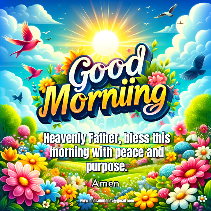 Floral Good Morning Logo Template | PosterMyWall