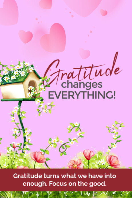 Floral Gratitude Poster Template | PosterMyWall
