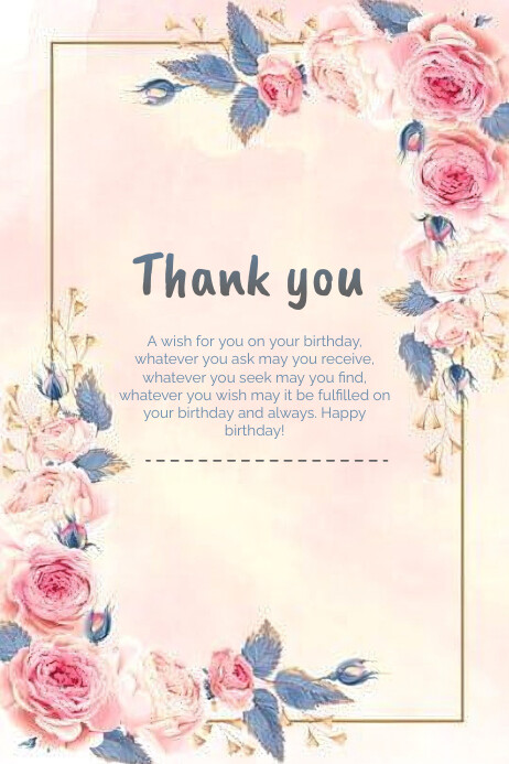 Floral Greeting Card Poster Templat | PosterMyWall