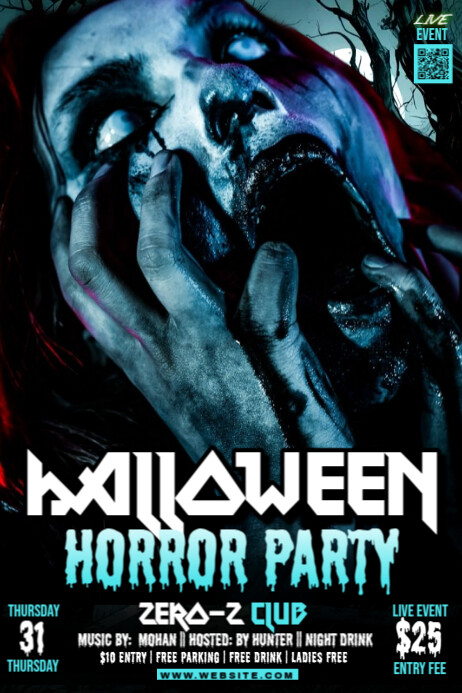 Copy of Floral Halloween Horror Party Poster | PosterMyWall