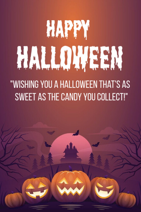 Floral Happy Halloween Poster Template | PosterMyWall