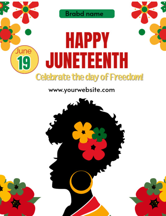 Copy of Floral Happy Juneteenth Day Flyer (us Letter) | PosterMyWall