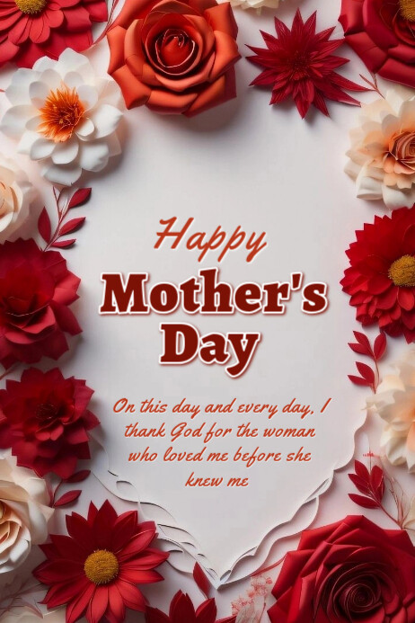 Copy of Floral Happy Mother's Day Banner 4' × 6' | PosterMyWall