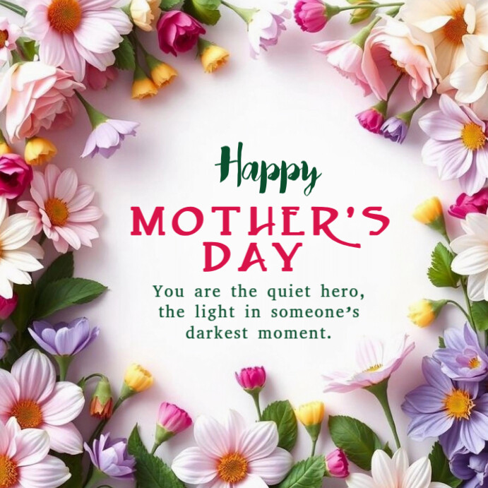 Floral Happy Mother's Day Instagram Post Template | PosterMyWall