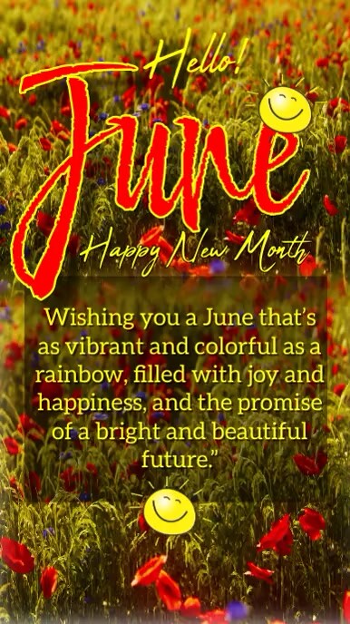 Plantilla de Floral Happy New Month Of June Instagram Reel | PosterMyWall