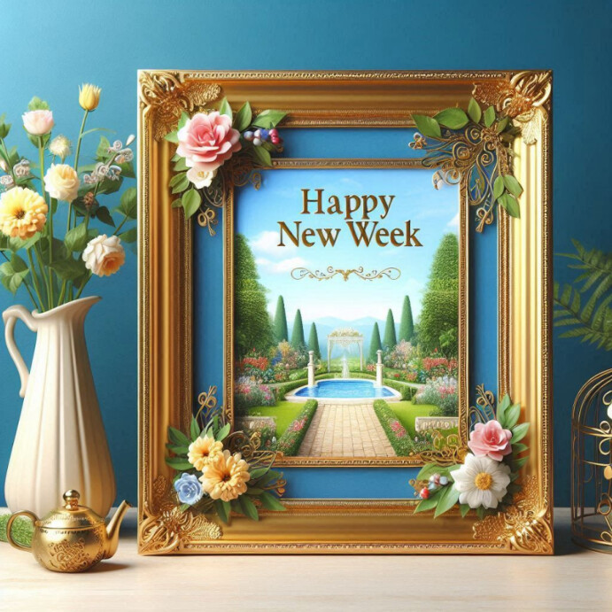 Floral Happy New Week Instagram Post Template | PosterMyWall