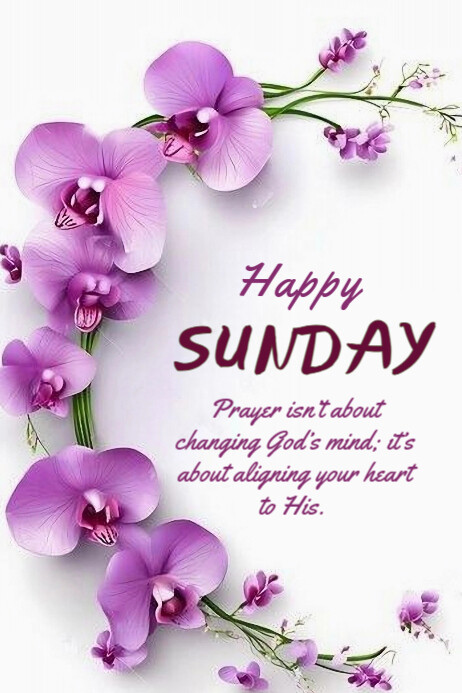 Floral Happy Sunday Greetings Banner 4' × 6' Template | PosterMyWall