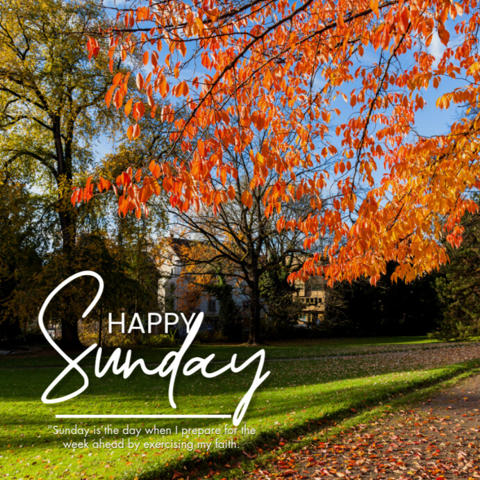 Plantilla de Floral Happy Sunday Instagram Post | PosterMyWall