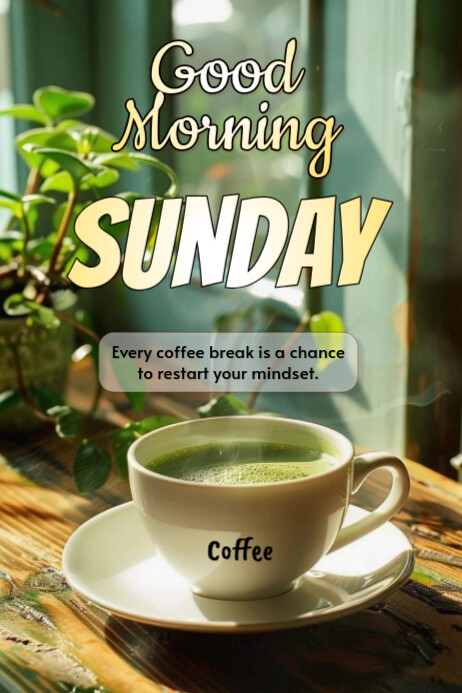 Floral Happy Sunday Poster Template | PosterMyWall