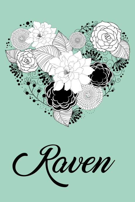 Floral Heart Name Poster Template | PosterMyWall