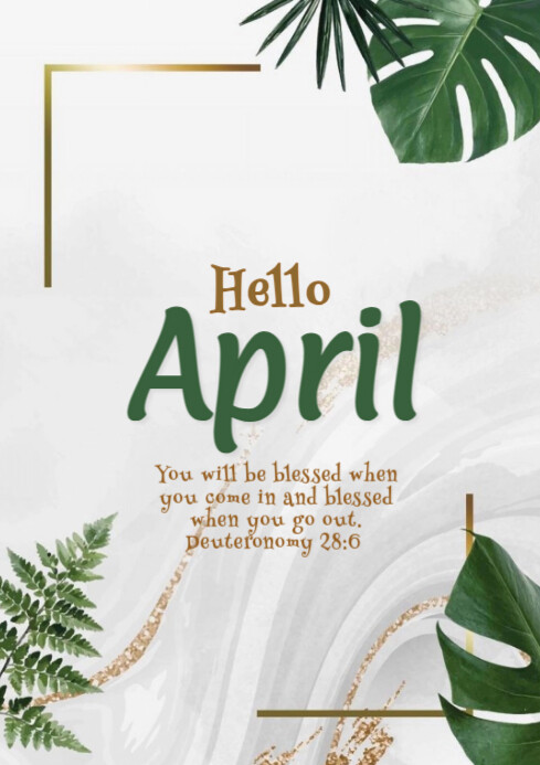 Copy of Floral Hello April A4 | PosterMyWall