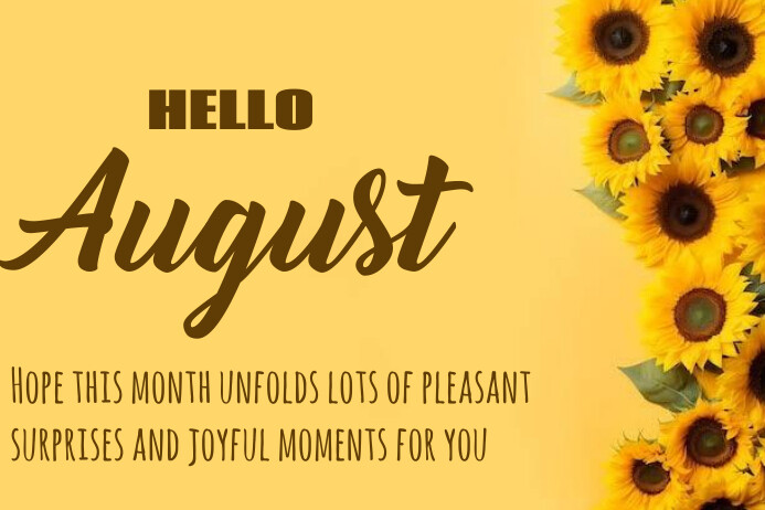 Plantilla de Floral Hello August Poster | PosterMyWall