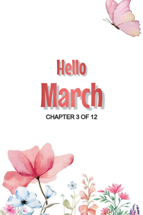 Plantilla de Floral Hello March Poster | PosterMyWall