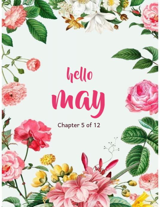 Floral Hello May Flyer (us Letter) Template | PosterMyWall