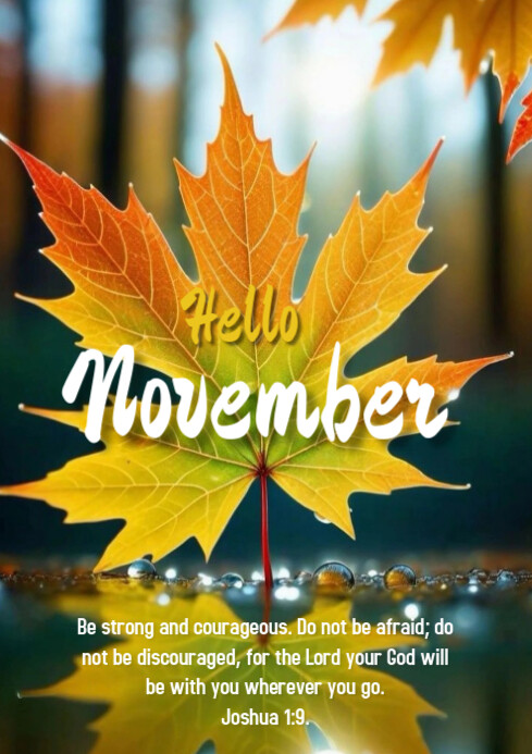 Copy of Floral Hello November A4 | PosterMyWall