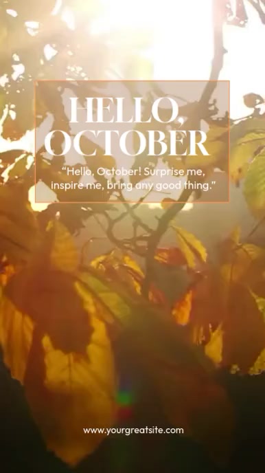Modèle Floral Hello October Instagram Reel | PosterMyWall
