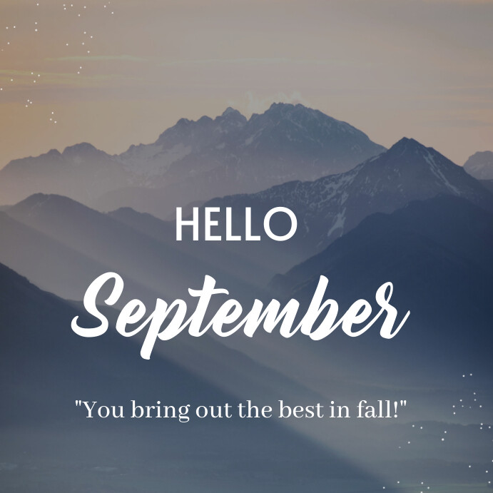 Modèle Floral Hello September Instagram Post | PosterMyWall