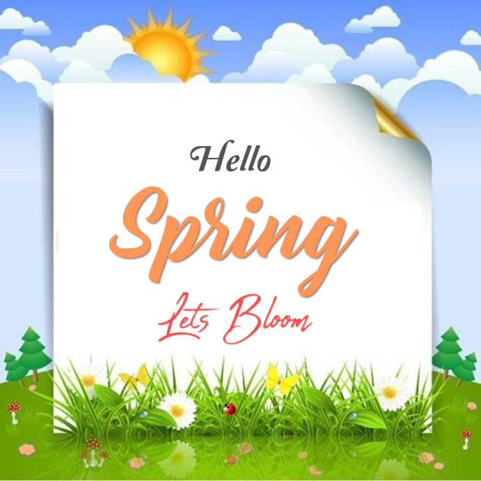 Copy of Floral Hello Spring Instagram Post | PosterMyWall