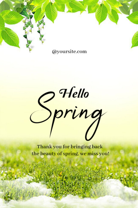 Copy of Floral Hello Spring Poster | PosterMyWall