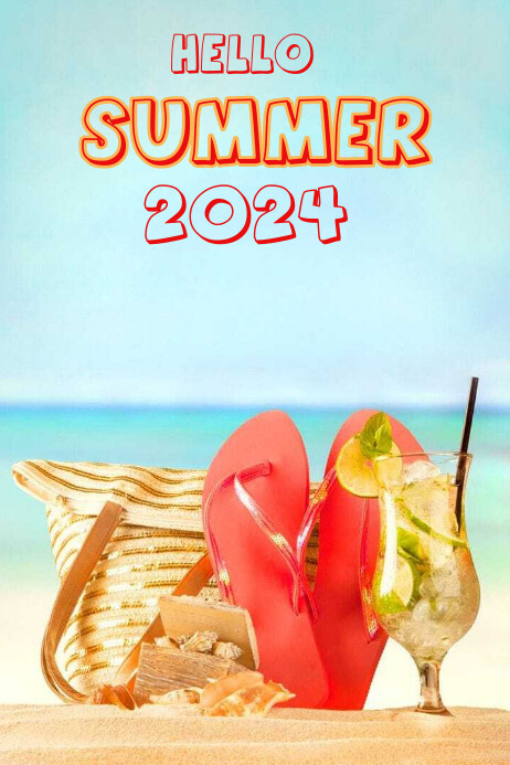 Plantilla de Floral Hello Summer 2024 Poster | PosterMyWall