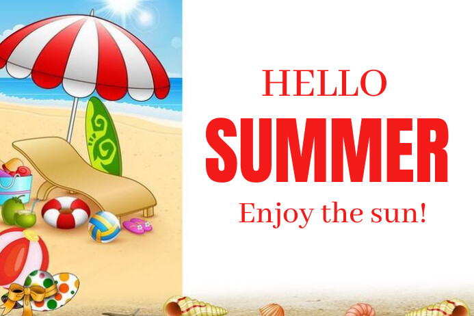 Floral Hello Summer Poster Template | PosterMyWall