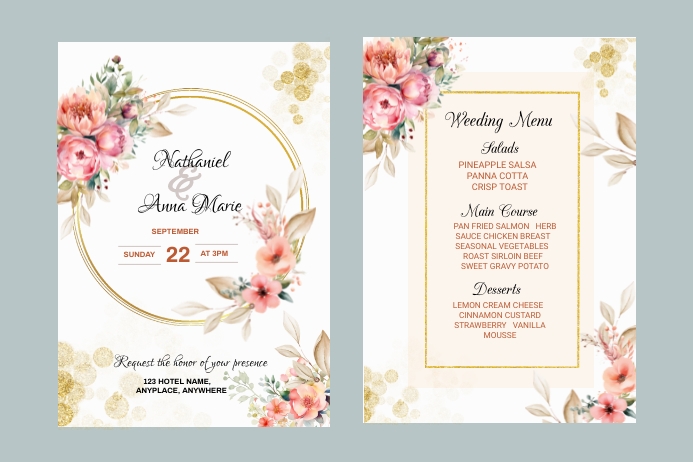 Copy of Floral Invitation | PosterMyWall