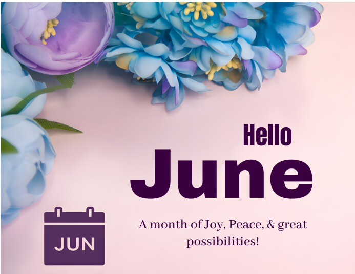 Copy of Floral June Greeting Card Flyer (us Letter) | PosterMyWall