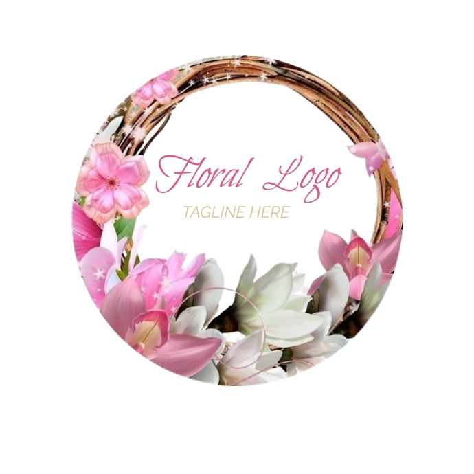 Copy of floral logo, flower logo, free floral flower | PosterMyWall