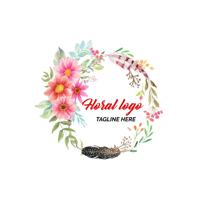 Copy of floral logo, flower logo, free floral flower | PosterMyWall
