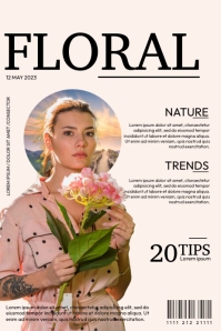 3,780+ magazine floral template Customizable Design Templates ...