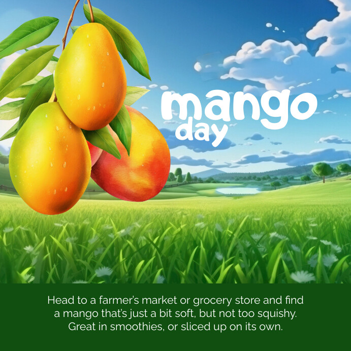 Copy of Floral National Mango Day Instagram Post | PosterMyWall