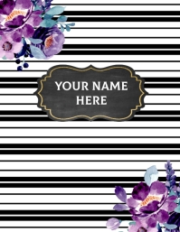 floral notebook cover Template | PosterMyWall