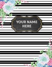 floral notebook cover Template | PosterMyWall