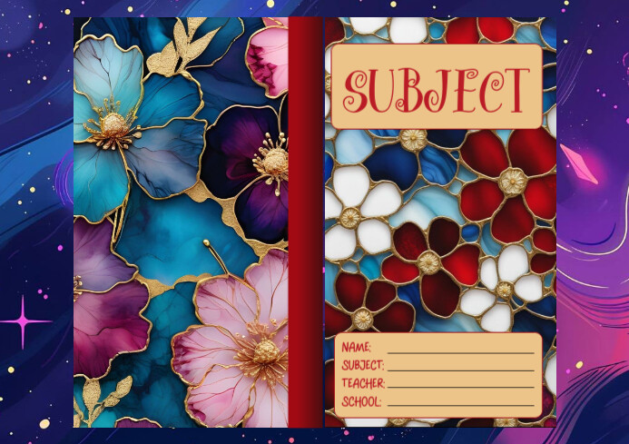 Floral Notebook Cover Design Template | PosterMyWall