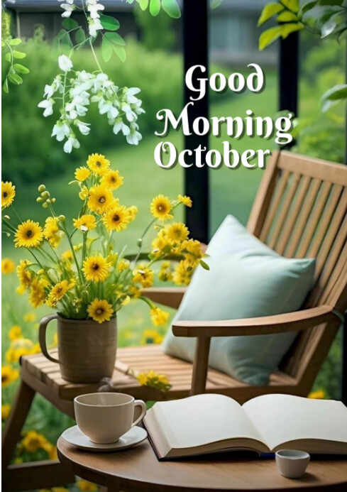 Floral October Morning A4 Template | PosterMyWall