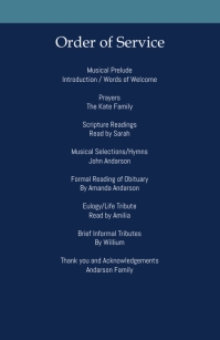 Purple Floral Order of Service template | PosterMyWall