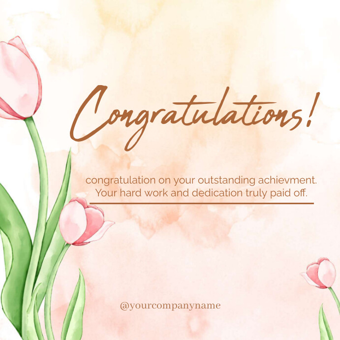 Copy of floral pastel congratulation instagram post | PosterMyWall