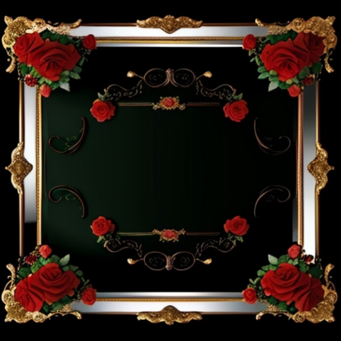 Floral picture frame mockup background templa Template | PosterMyWall