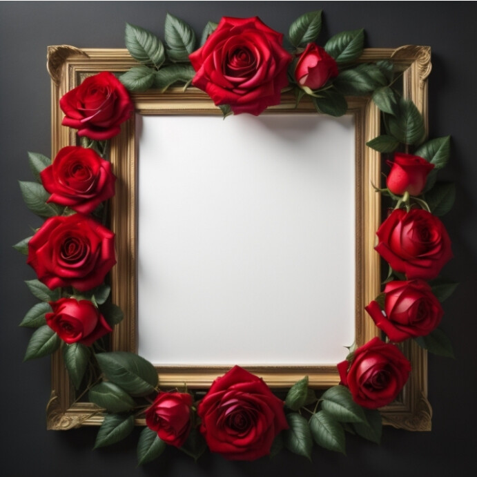 Floral picture frame mockup background templa Template | PosterMyWall
