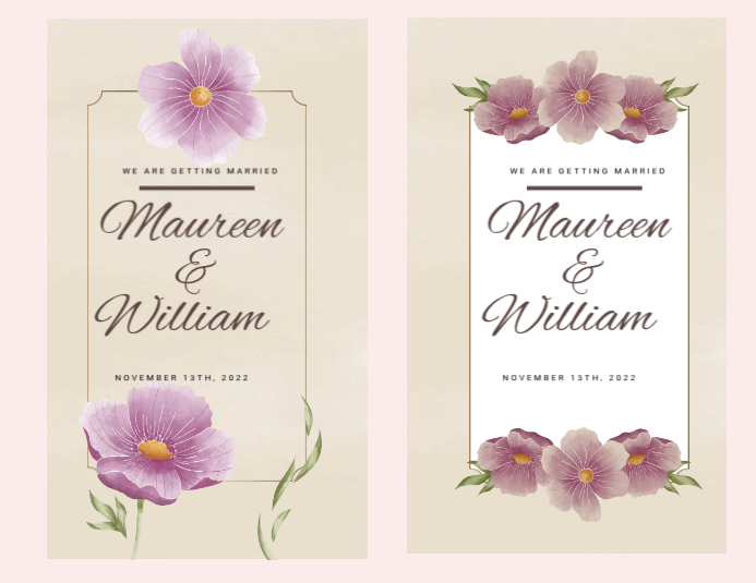 Plantilla de Floral Pink Card | PosterMyWall