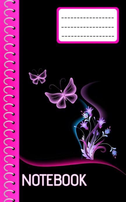 Modèle Floral Pink Student Notebook Cover Kindle/book Covers | PosterMyWall