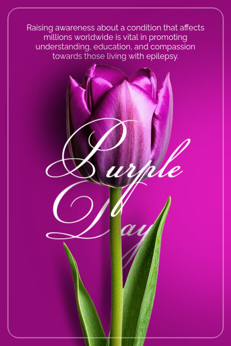 Copy of Floral Purple Day Poster | PosterMyWall