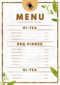Floral Restaurant Menu Template | PosterMyWall
